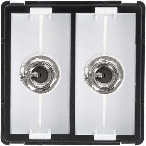 Doppelte TV-Buchse Modern Weiß