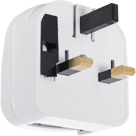 Adapterstecker Typ E (EU) Breiter Kopf mit geradem Kabel auf Stecker ...