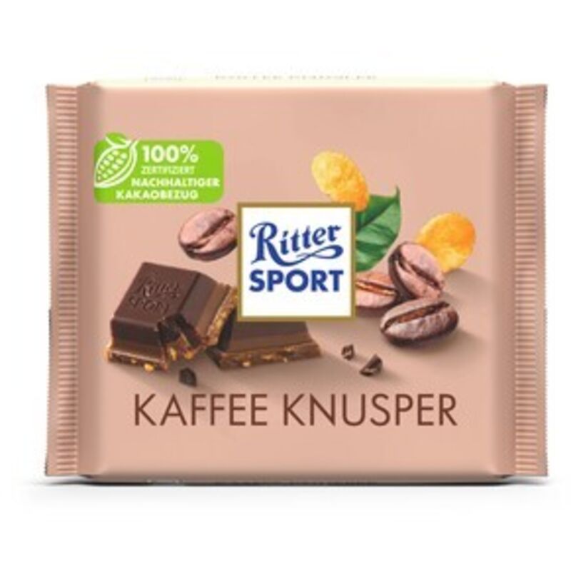 Ritter Sport Milk Chocolate Crispy Coffee 100g - Gusto caffè con ...