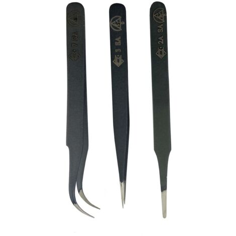 Piergiacomi PG-KIT3-T1D Set assemblato di 3 pinzette ESD