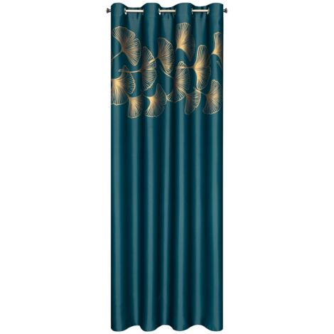 Tenda 140x250 Foglie di ginkgo armonia turchese scuro pronte su ...