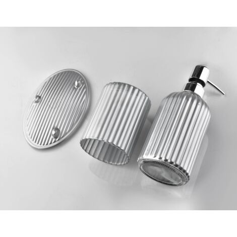 Set da bagno ARI SILVER 400 ml argento opaco