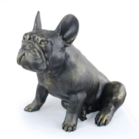 Bulldog francese II - una statuetta di cane a grandezza naturale, una ...