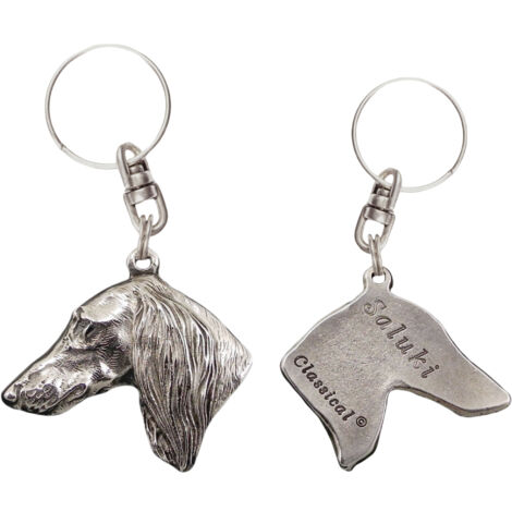 Levriero persiano, Saluki - portachiavi per cani placcato argento ...