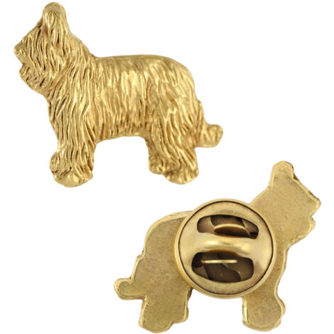 Pastore francese Briard, Berger de Brie II - spilla placcata in oro ...