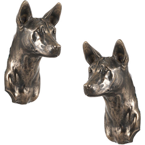 Basenji, Basendżi, Congo Dog - una statuetta di cane, un busto appeso ...