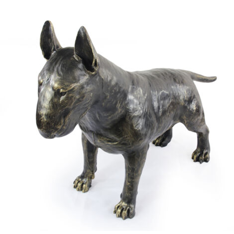 Bull Terrier - una statuetta di cane a grandezza naturale, una figura ...