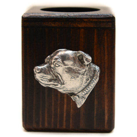 Staffordshire Bull Terrier, Staffik, Staffi III - candelabro in legno ...