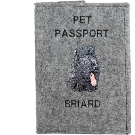 Pastore francese Briard, Berger de Brie - portapassaporto per cani ...