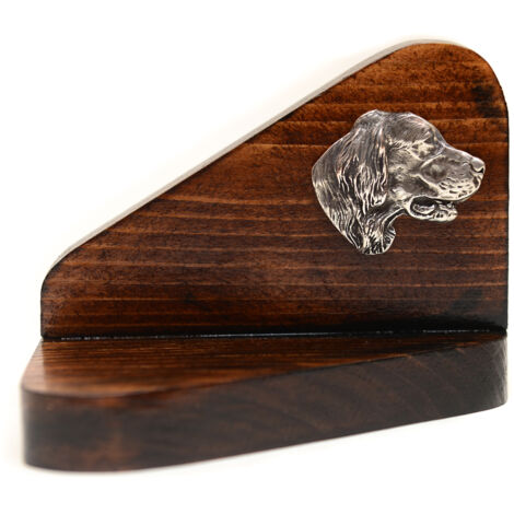 Setter inglese, Laverack - candelabro in legno con un cane ...