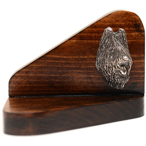 Pastore francese Briard, Berger de Brie I - candeliere in legno con un ...