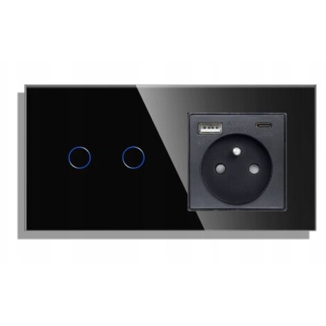 DOPPIO SWITCH TOUCH 2K CON PRESA USB-C