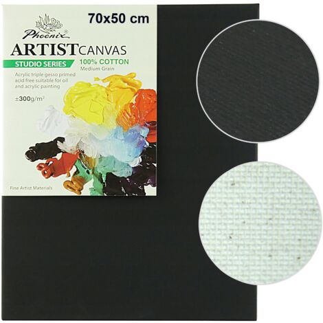 Tela da pittura tela di cotone NERA 280g Phoenix 50x70cm