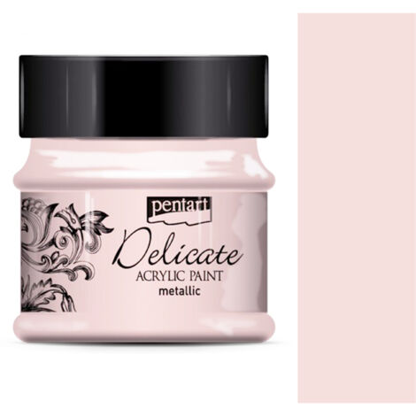 Vernice acrilica Pentart DELICATE metallizzata lucida coprente 50ml ORO ...