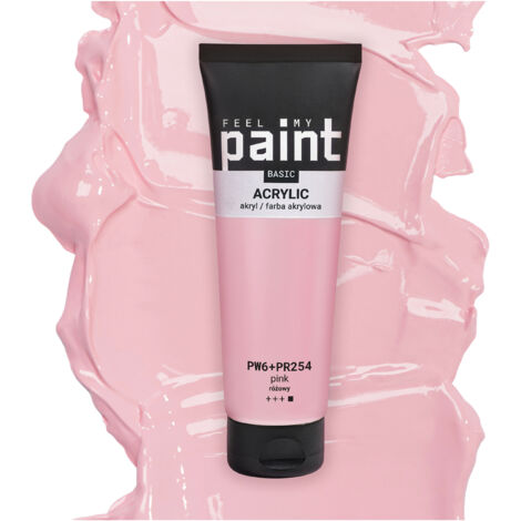 Vernice acrilica artistica professionale 120ml FeelMyPaint 18 Rosa