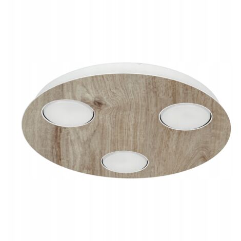 STICKER 3x Plafoniera rotonda GX53, legno rovere chiaro