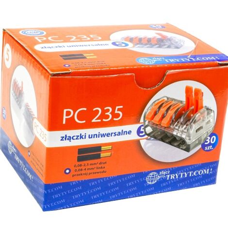 Connettore Samozac 5x0,2-4mm a scatto PC 235 tritite 30pz