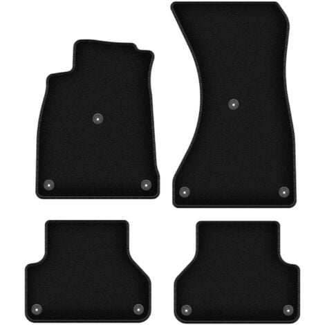 Tappetini BASIC in velluto nero per: Audi A4 B9 sportback, berlina, station wagon, avant ...