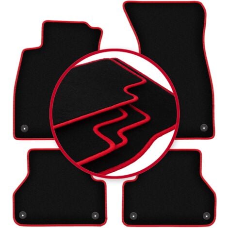 Tappetini auto CARLUX-RED per: Audi A4 B9 sportback, berlina, station wagon, avant, allroad (2015-)