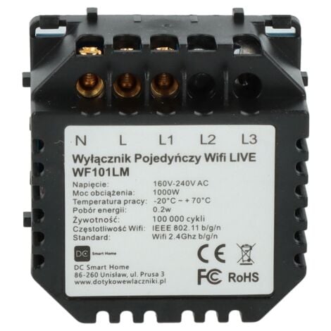 Modulo interruttore luce Wi-Fi Live Line singolo