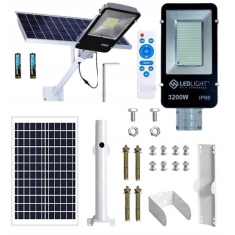 LAMPADA SOLARE DA GIARDINO LAMPADA DA PARETE POTENTE PANNELLO STRADALE 3200W 648 LED