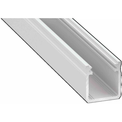 PROFILO ALLUMINIO BIANCO TIPO Y 1m + PARALUME LATTE