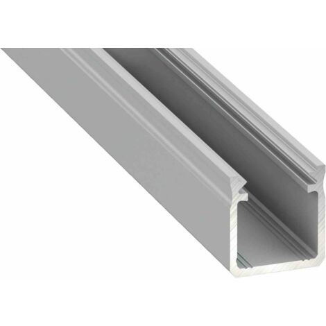 PROFILO ALLUMINIO ARGENTO TIPO Y 2m + PARALUME LATTE