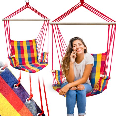 Sedia amaca brasiliana, altalena grande e comoda, stile xxl boho