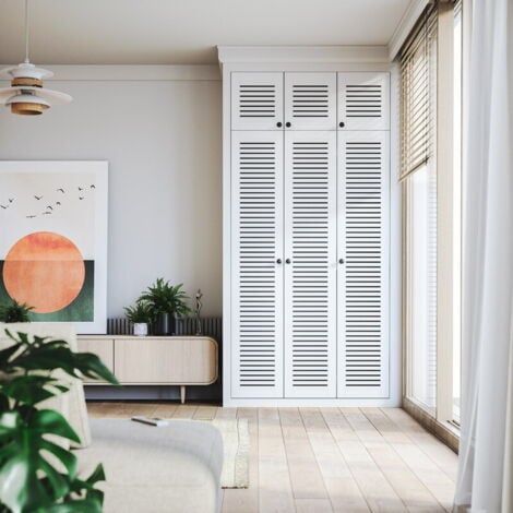 Ante traforate MDF laccato bianco 99,3 x 49,4 cm KOLM