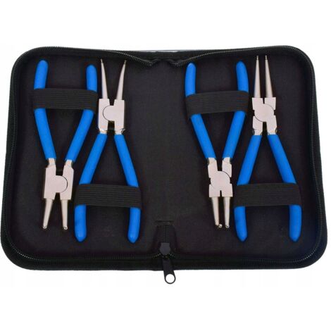 SET PINZE SEEGER PER ANELLI 150MM 4 PEZZI DRITTI CURVI