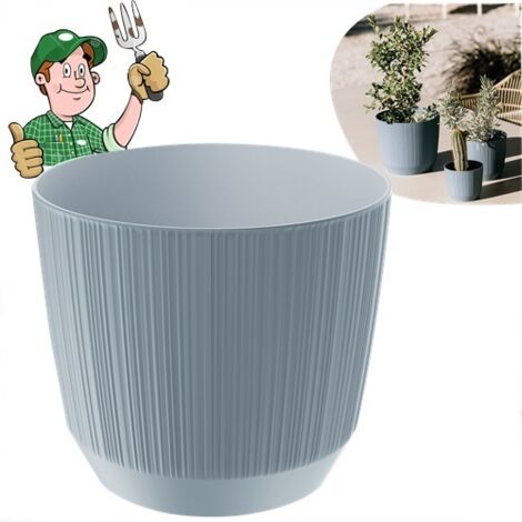VASO DA FIORI GRIGIO CHIARO 17 cm COPERCHIO ROTONDO PRODOTTO POLACCO A ...