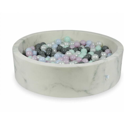 Piscina asciutta 110x30 marmo con 400 palline: menta chiaro, rosa ...