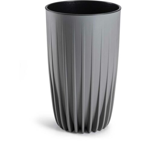 Vaso alto grigio striato 25xh42 cm
