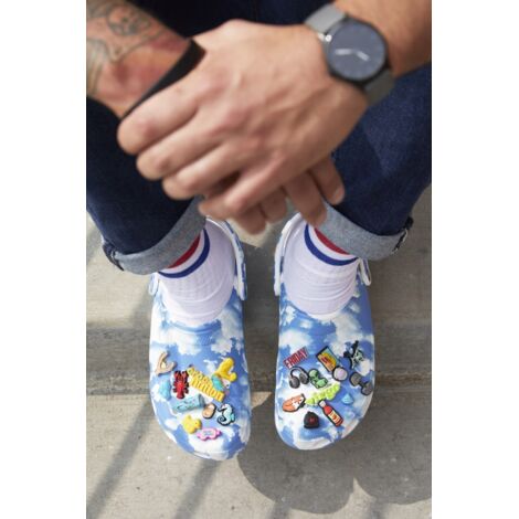 CROCS JIBBITZBoys Rule Blue Dino NO SIZE Boys Rule Blue Dino