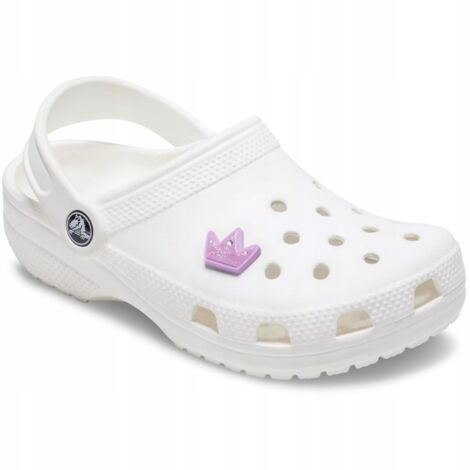 CROCS JIBBITZ TINY PURPLE GLITTER CROWN NESSUNA TAGLIA Tiny Purple ...