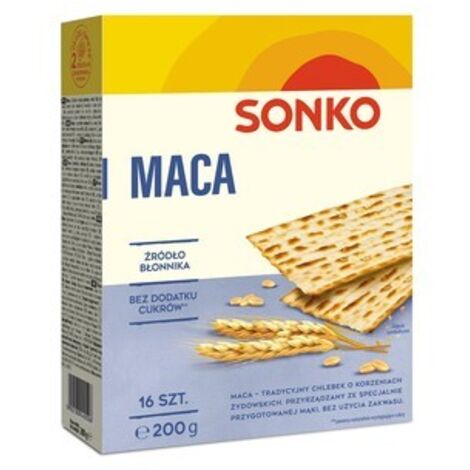 SONKO Matzo tradizionale - Pane azzimo 200 g - Senza sale