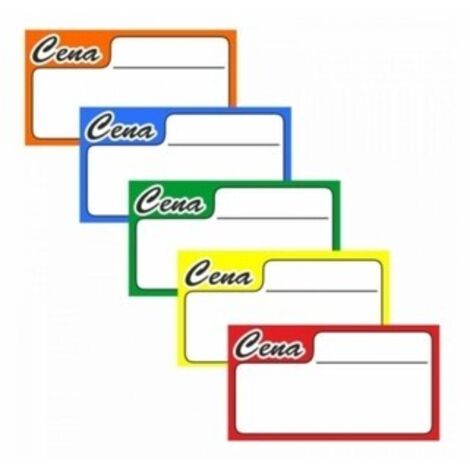 Etichette per prezzi in cartone con nome - Grandi, mix 200 pezzi.