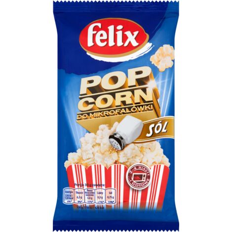Felix Salted Popcorn - popcorn croccanti per microonde, 90 g