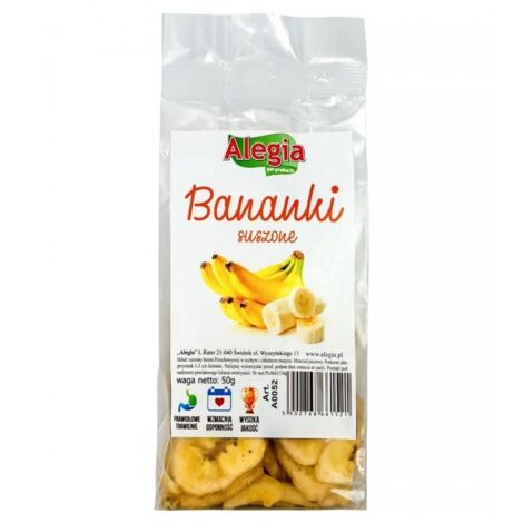 Alegia Snack di banana essiccata per roditori e conigli - 50 g