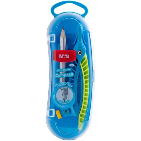 Compasso scolastico con matita, diametro cerchio 29 cm, plastica, 1 pz ...