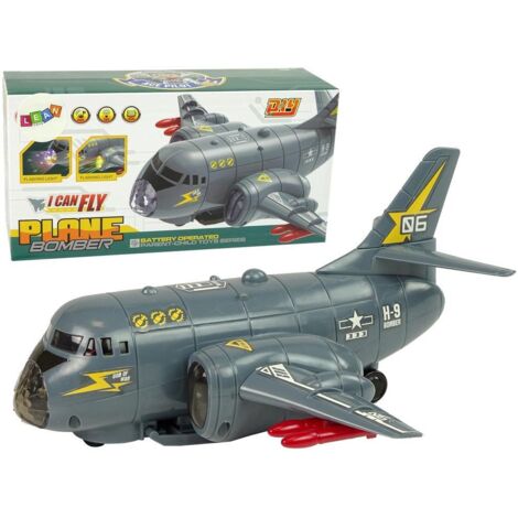 Aereo bombardiere LEANToys con suoni e luci - Giocattolo per bambini