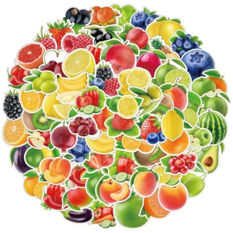 Mega confezione di adesivi - frutta e verdura
