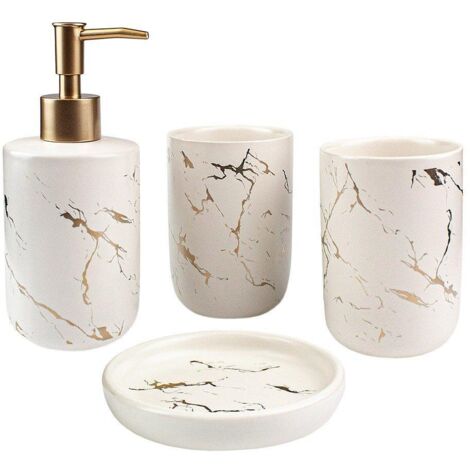 Set da bagno in 4 parti - Bianco