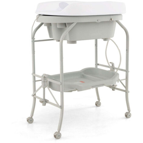 Fasciatoio pieghevole 4 in 1 con vasca da bagno fasciatoio portatile ...