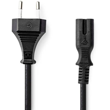 Power cable euro man iec 320 c7 straight straight nickel plated 200 m ...