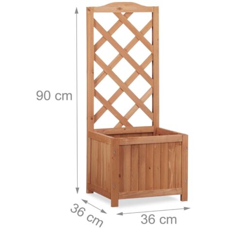 2 in 1 Wooden Planter Box with Lattice