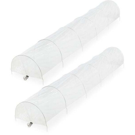 Set of 2 pvc grow tunnels 37 m