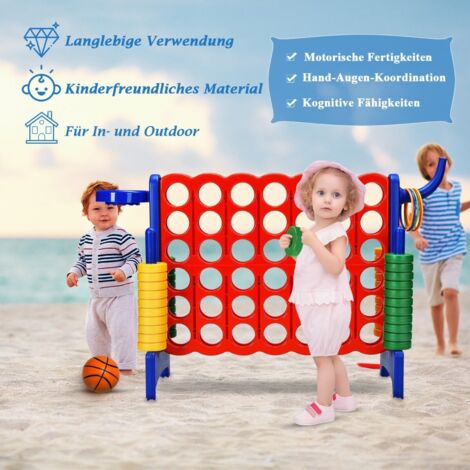Grande set jumbo filotto per bambini e adulti 84 x 33 x 79 cm rosso blu