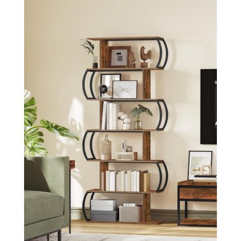 Bibliothèque à 6 Niveaux, étagère de Rangement et d'exposition en S ...