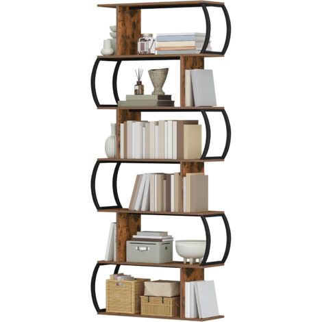 Bibliothèque à 6 Niveaux, étagère de Rangement et d'exposition en S ...